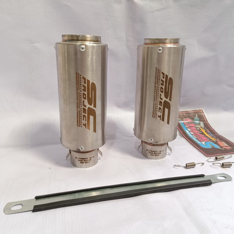 Sc project Exhaust Pipe 51mm universal racing Exhaust Tube | Shopee ...