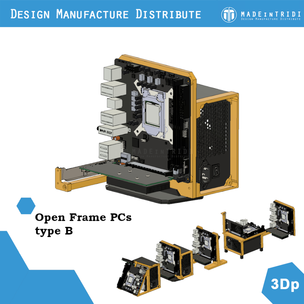 Vertical PC mITX open frame PC case open air motherboard support with ...