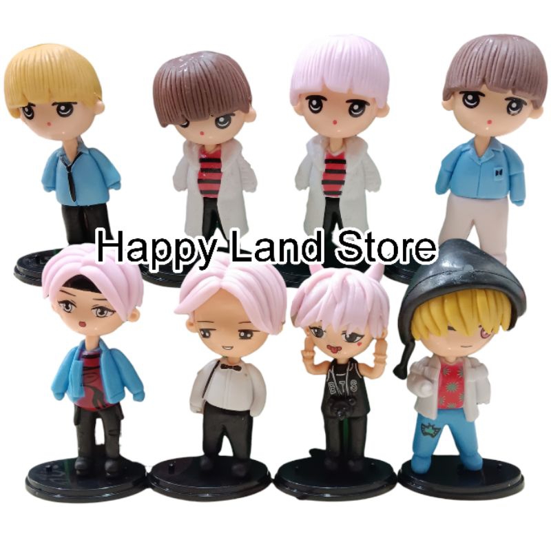 Action Figure Set 8 Anime BTS Baby Kpop Merch Tiny Tan Collection ...