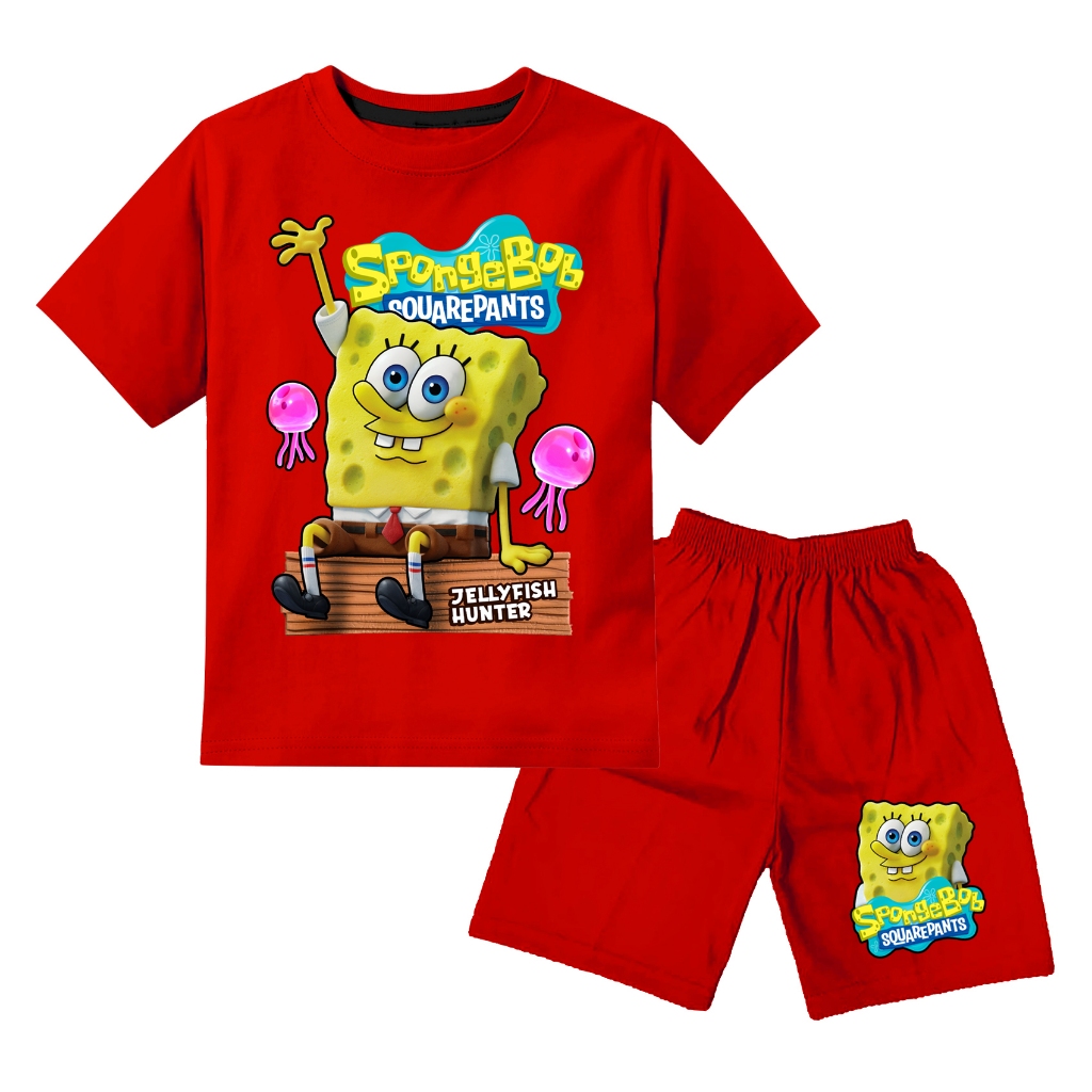 KATUN Boys' t-shirt set with spongebob motif aged 1-10 years, premium ...