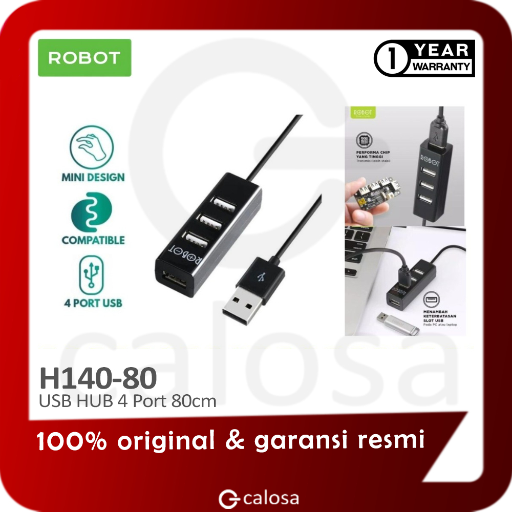 Robot H140-80 4 Ports USB HUB Extension 80cm Portable Multi Function ...