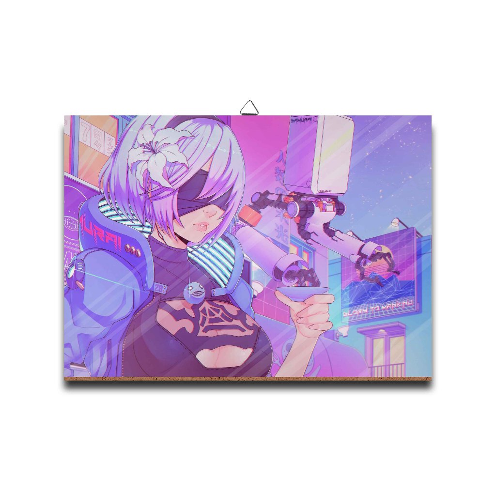 KAYU Nier YORHA 2B SIDE anime Wooden Wall Poster - MDF material ...