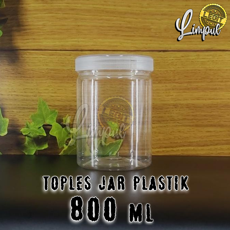 800ml Tube Jar 800 ml Plastic Cylinder Topples Jar Clear Round ...