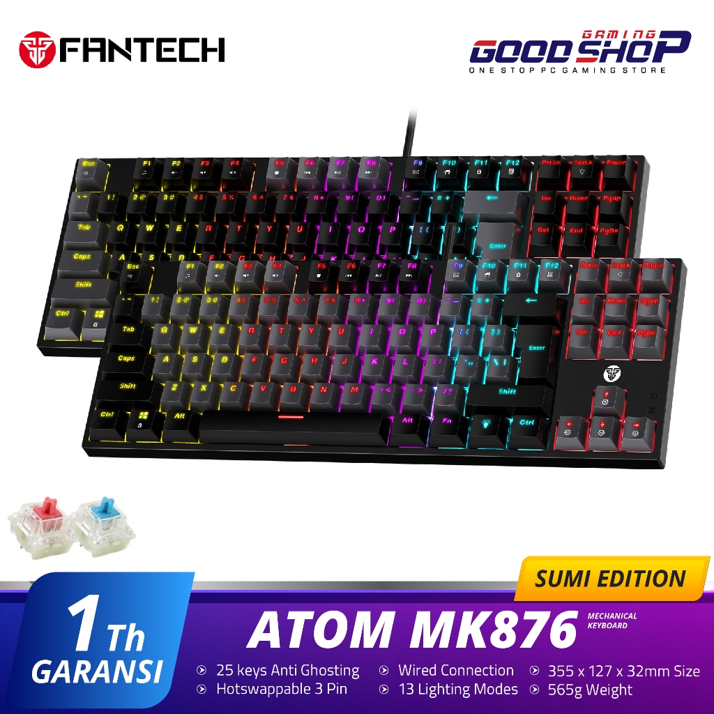 Fantech ATOM MK876 V2 RGB Gaming Mechanical Keyboard TKL | Shopee Philippines