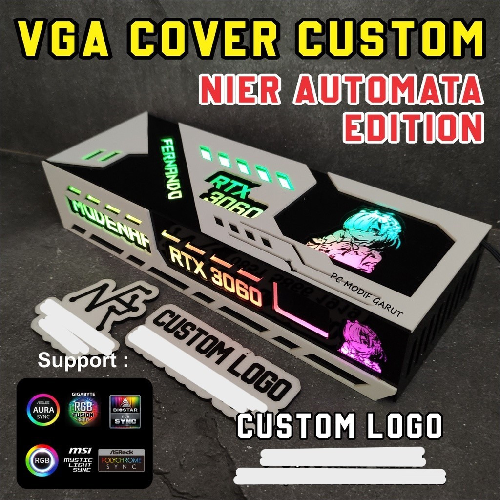 VGA COVER COLORFUL IGAME RTX 3060 ULTRA WHITE OC EDITION CUSTOM LOGO ...