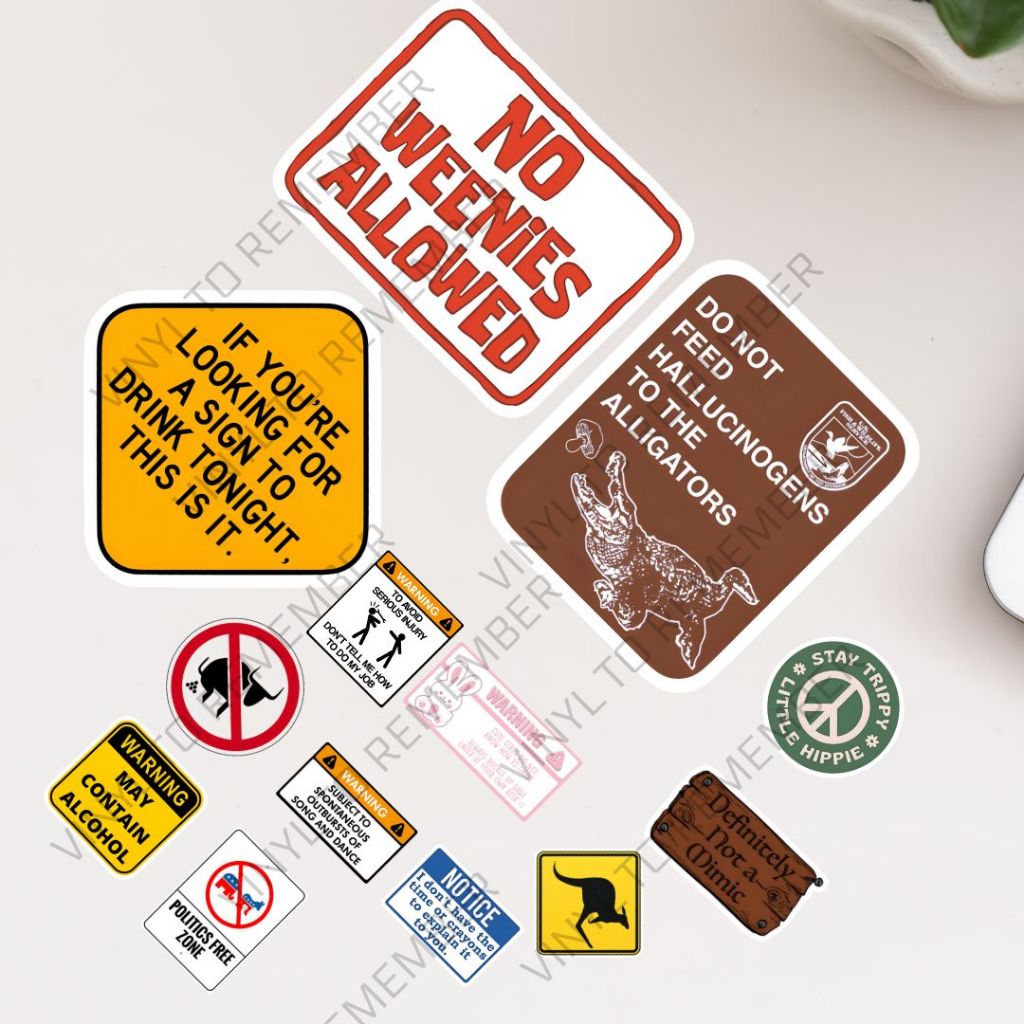 Sticker Pack Road Sign No Warning Road Sign Waterproof Cute Spongebob ...