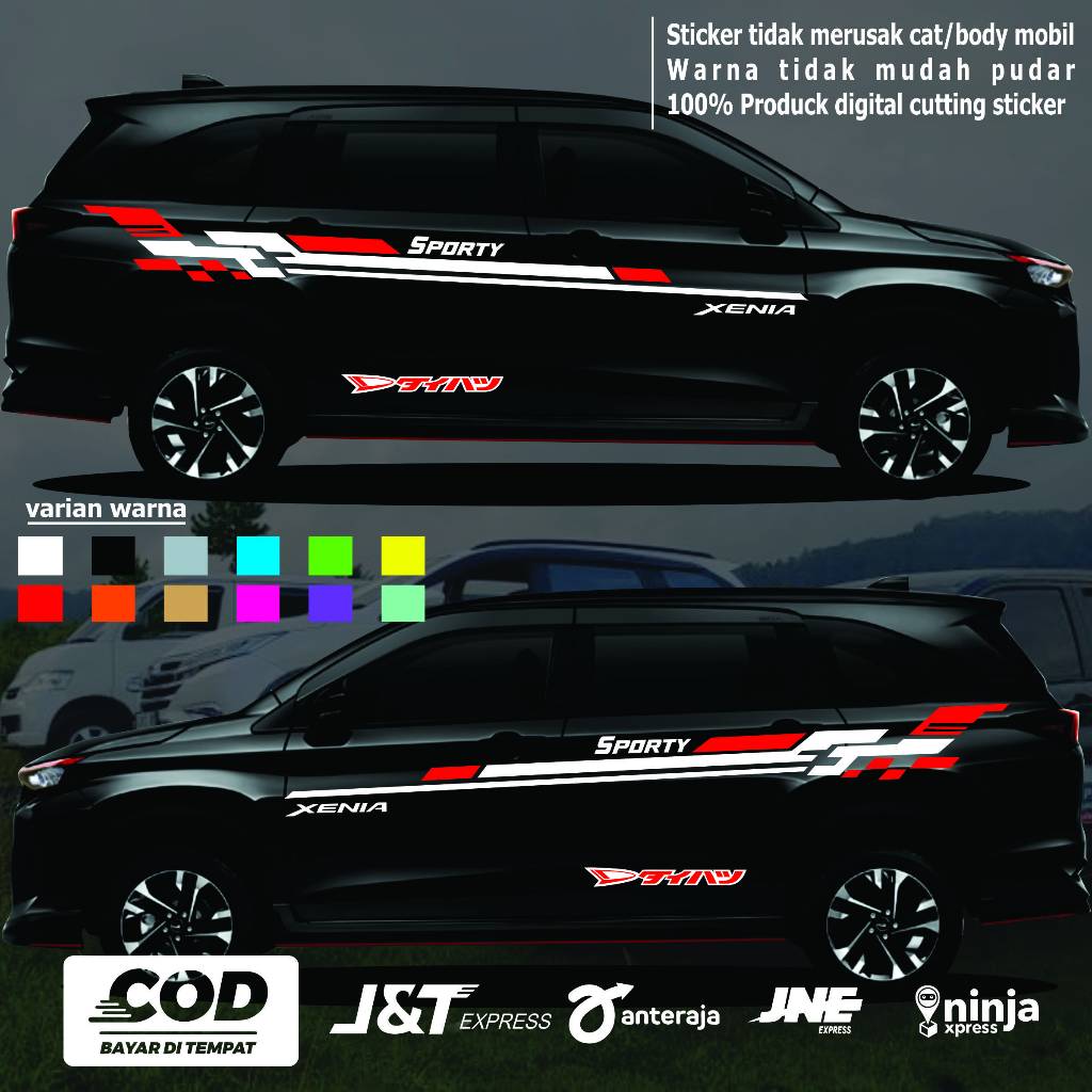 Xenia Car Sticker Daihatsu All New Xenia Sticker Simple list cutting ...