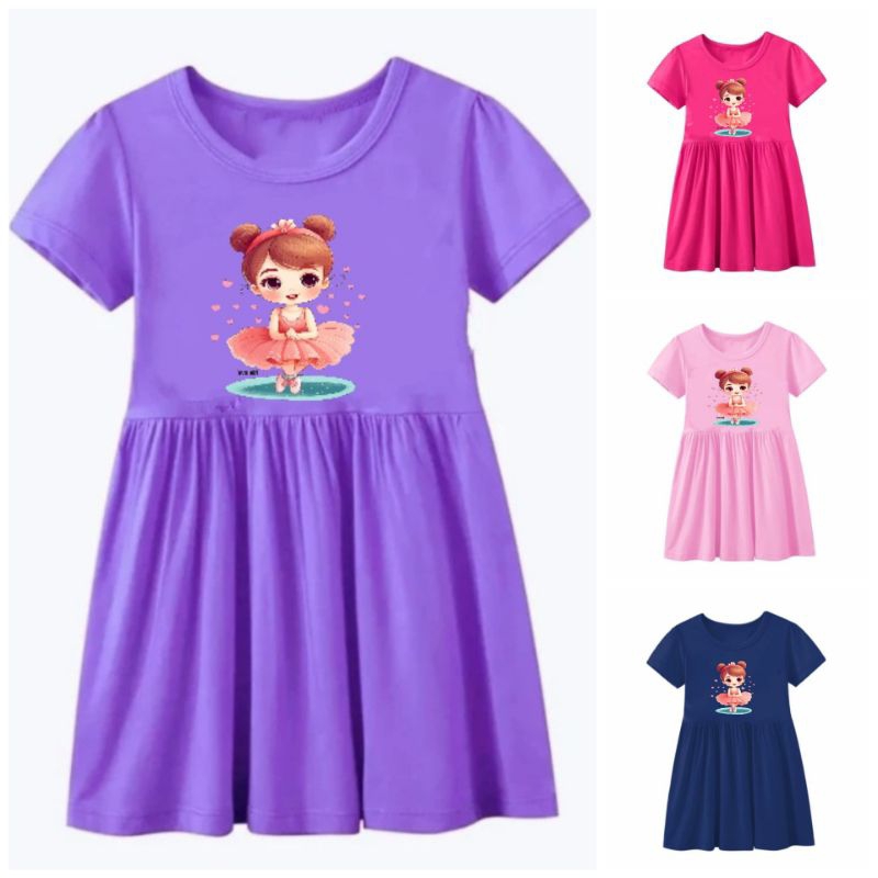 Latest cute love girl Dress for girls aged 2-10 years | Shopee Philippines