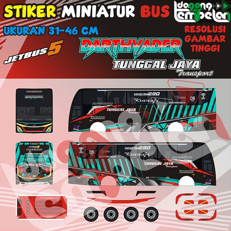 Jaya JEDHA Single Bus Miniature Sticker | Darthvader | Shopee Philippines