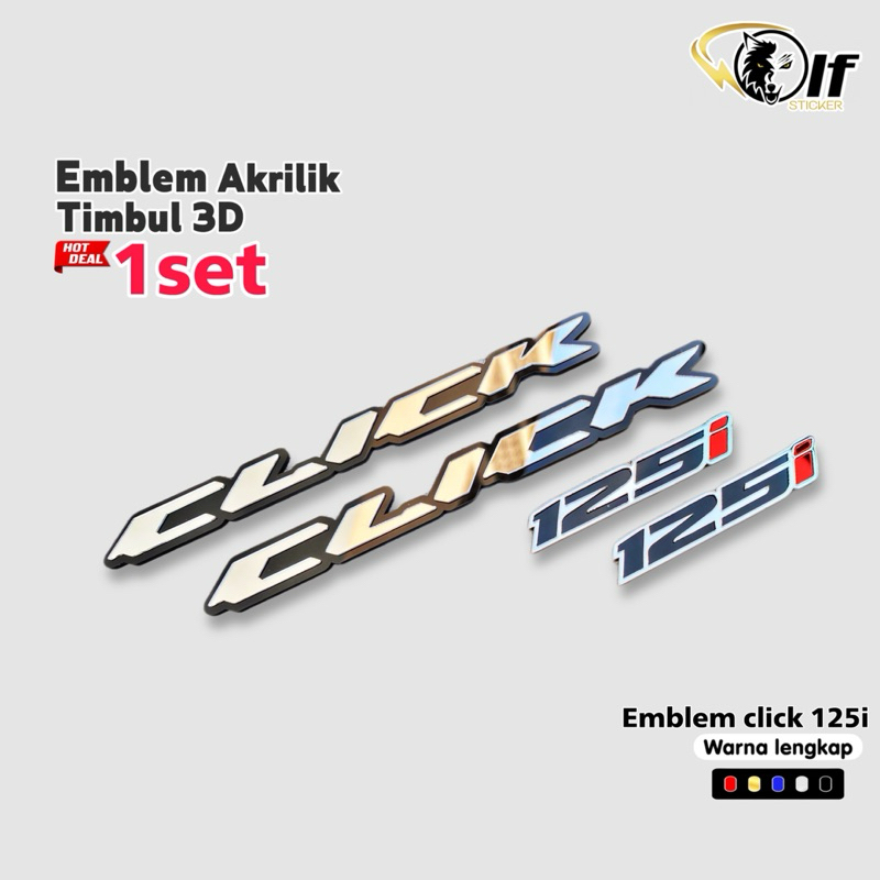 EMBLEM CLICK 125i 150i LOGO VARIO NEW VARIO OLD STICKER CLICK TIMBUL ...