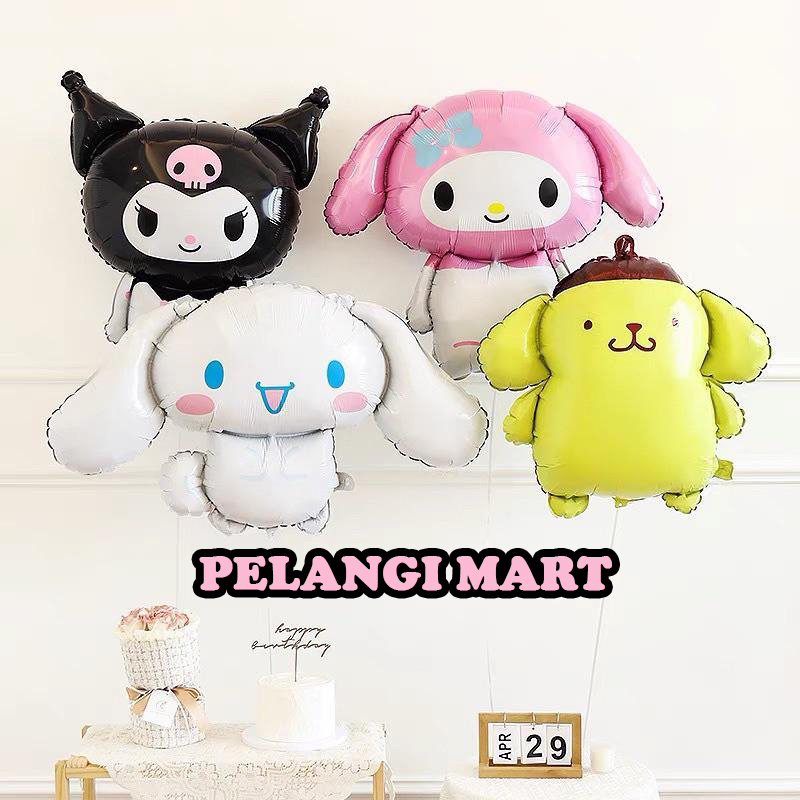 Sanrio MINI Foil Balloons (Hello Kitty, Melody, Kuromi, Cinnamoroll ...