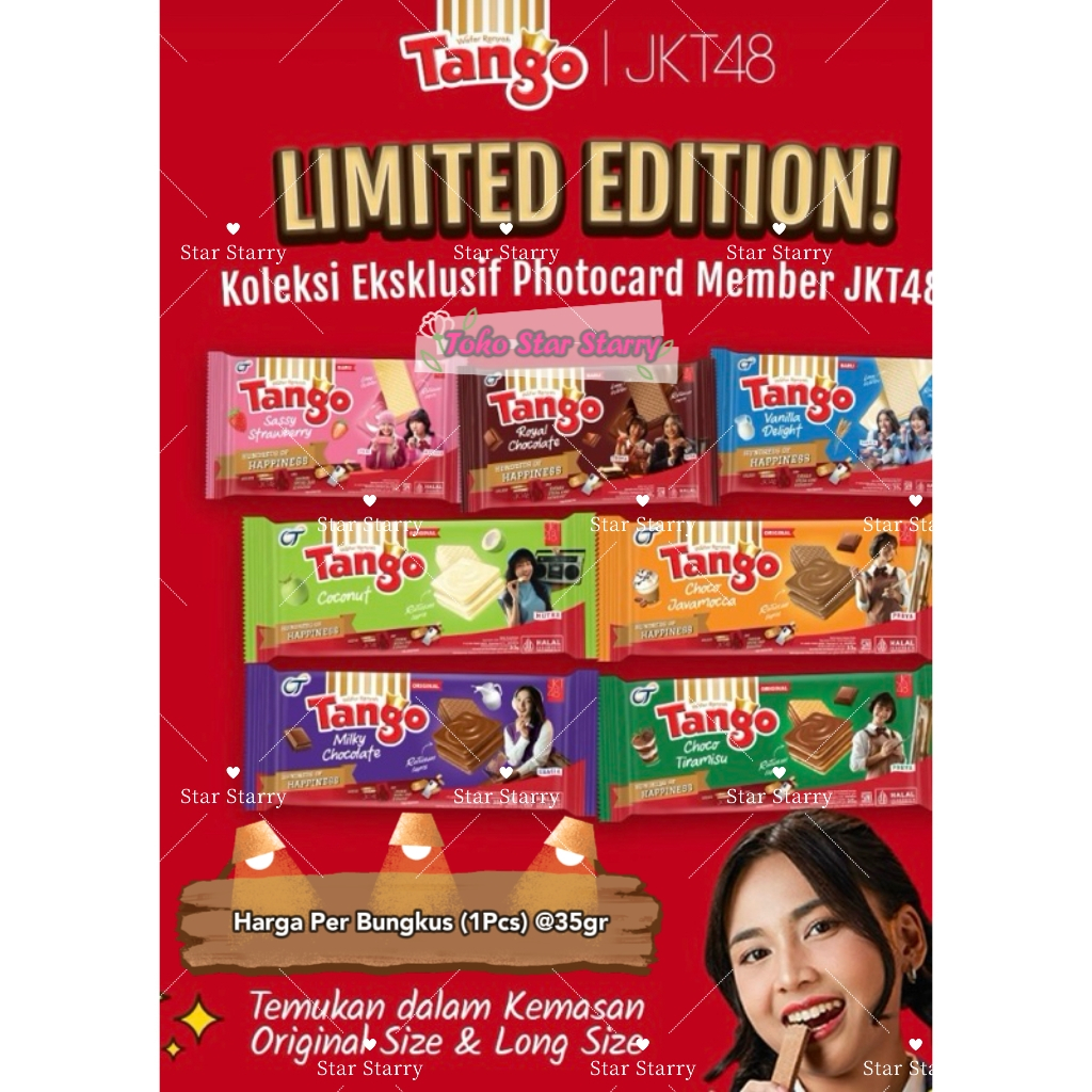 [Per Pcs] TANGO WAFER 35GR LIMITED EDITION TANGO JKT48 TANGO (ALL ...