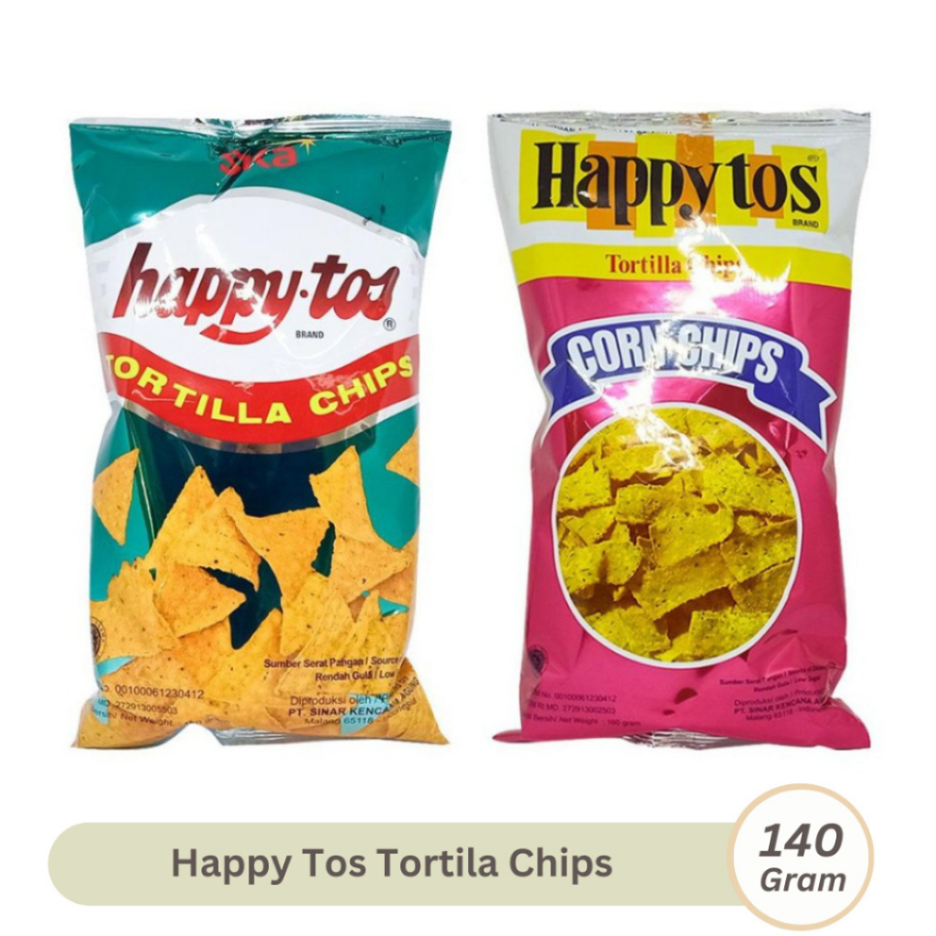 MERAH HIJAU Happy Tos Tortilla Chips 140gr Happytos Original Red ...