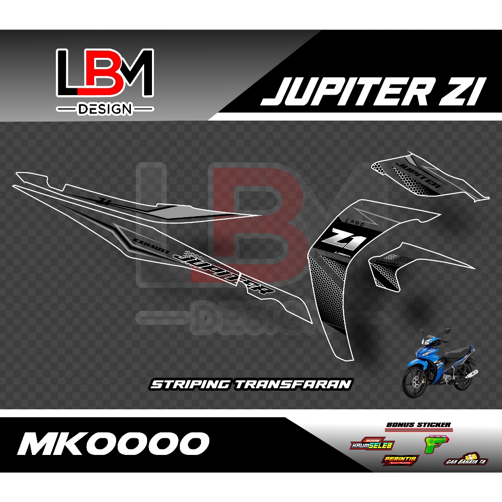 JUPITER Z1 UV STRIPING LIST STICKERS VARIATION LIST MINIMALIST DESIGNS ...