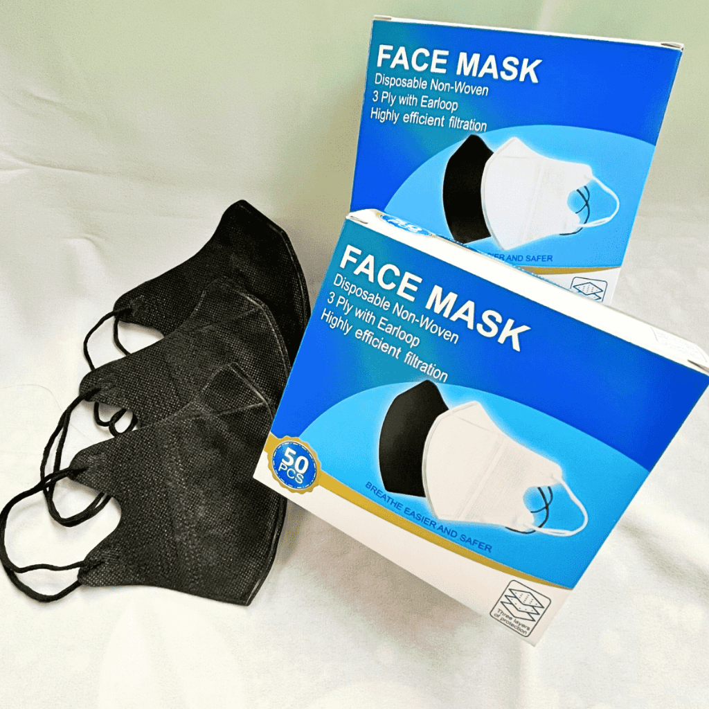 HITAM Duckbill Mask Black Color 50 3 Ply Medical Mask | Shopee Philippines