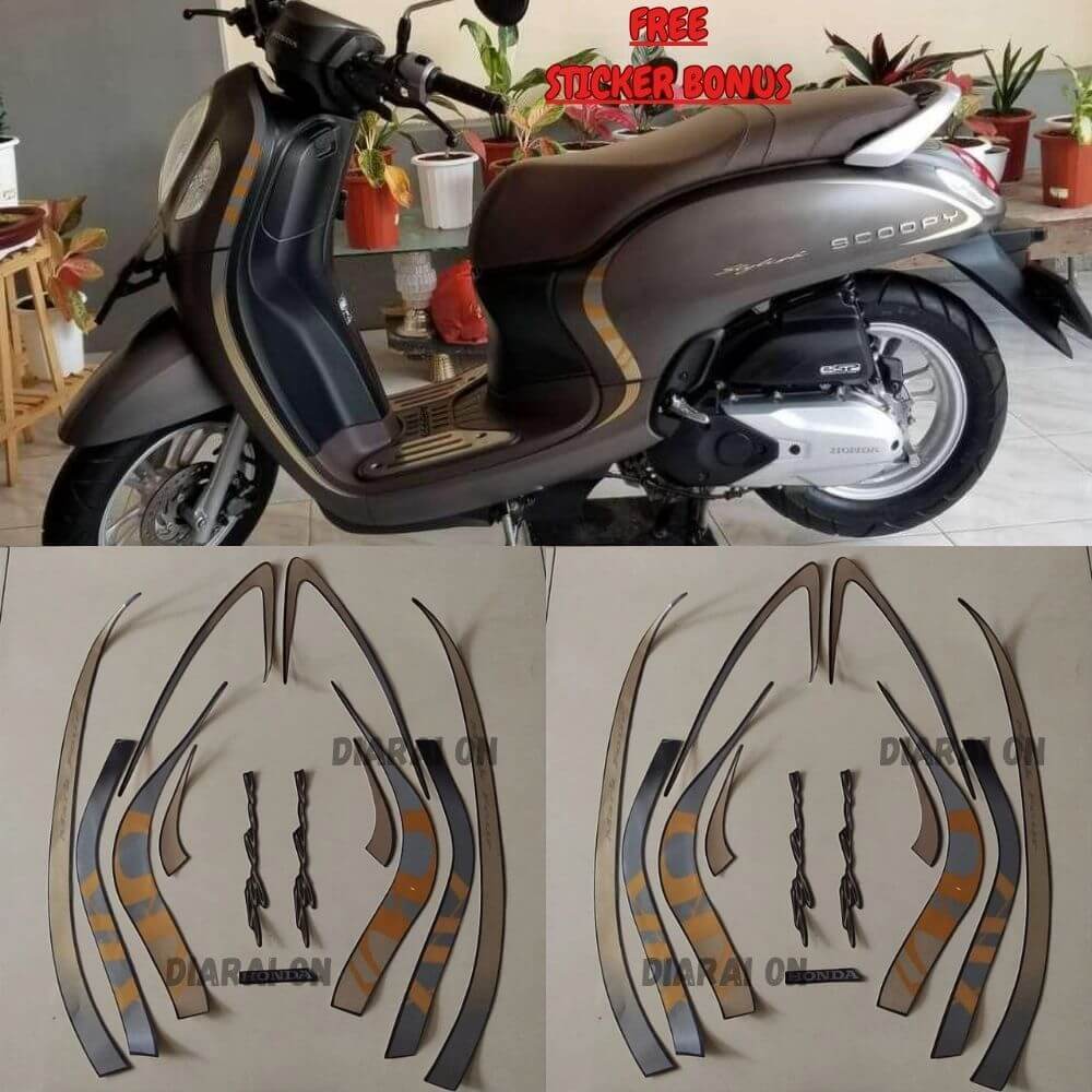 Honda Scoopy Stylish 2021 Sticker Striping - Scoopy 2020 Grey | Shopee ...