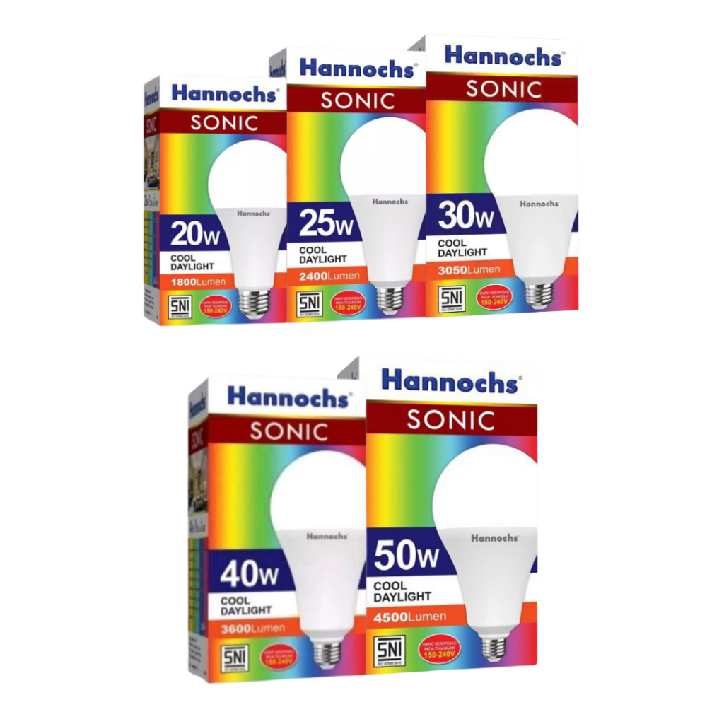 Hannochs Sonic Led Light Bulb 20 25 30 40 50 Watt Hannochs Led Sonic ...