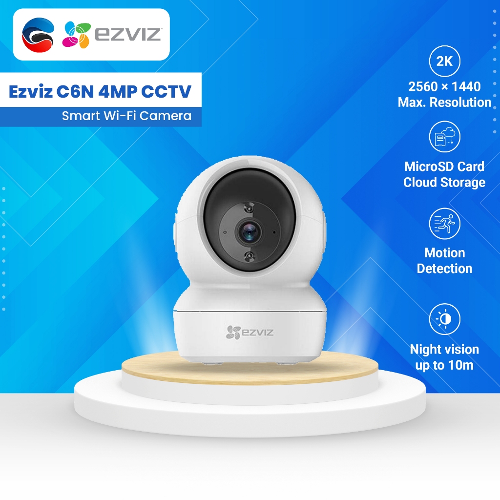 Ezviz CCTV C6N 4MP Smart Wifi Pan Tilt IP Camera CCTV Indoor 1440p 360 ...