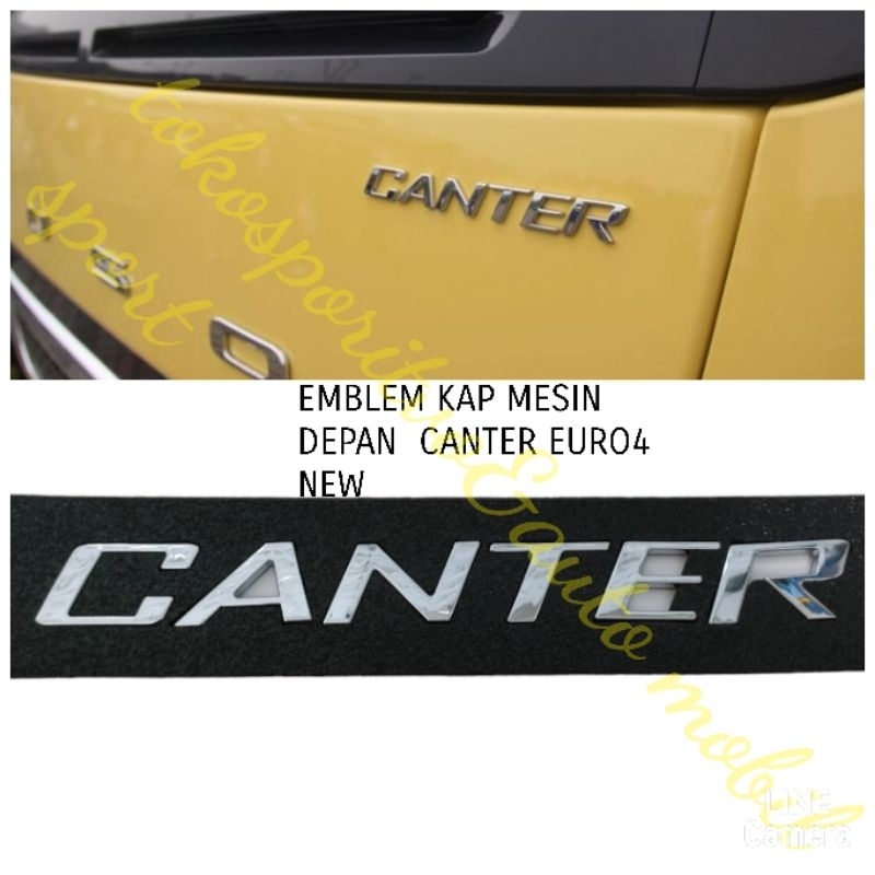 CANTER Front Hood Writing EMBLEM EURO4 NEW ORI CHROME Special EURO4 ...