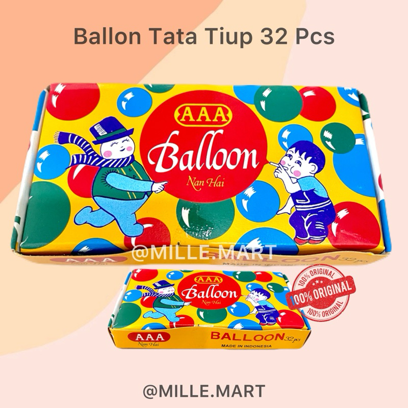 Original AAA INFLATABLE BALLOONS Old school GAMES CONTENTS 32 PCS ...