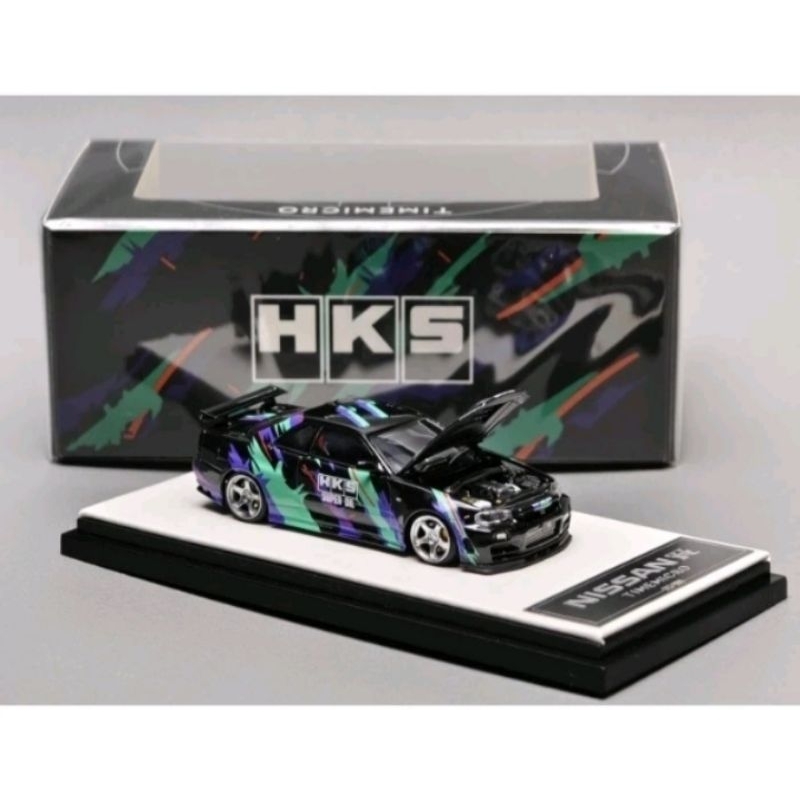 Time Micro Skyline GT-R R34 Z-Tune HKS HIPERMAX Black Limited Edition ...