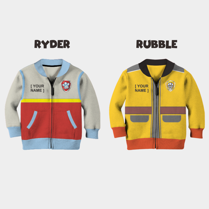 Paw Patrol Ryder Rubble Children's Jacket, Soft, Thick, Smooth Material ...