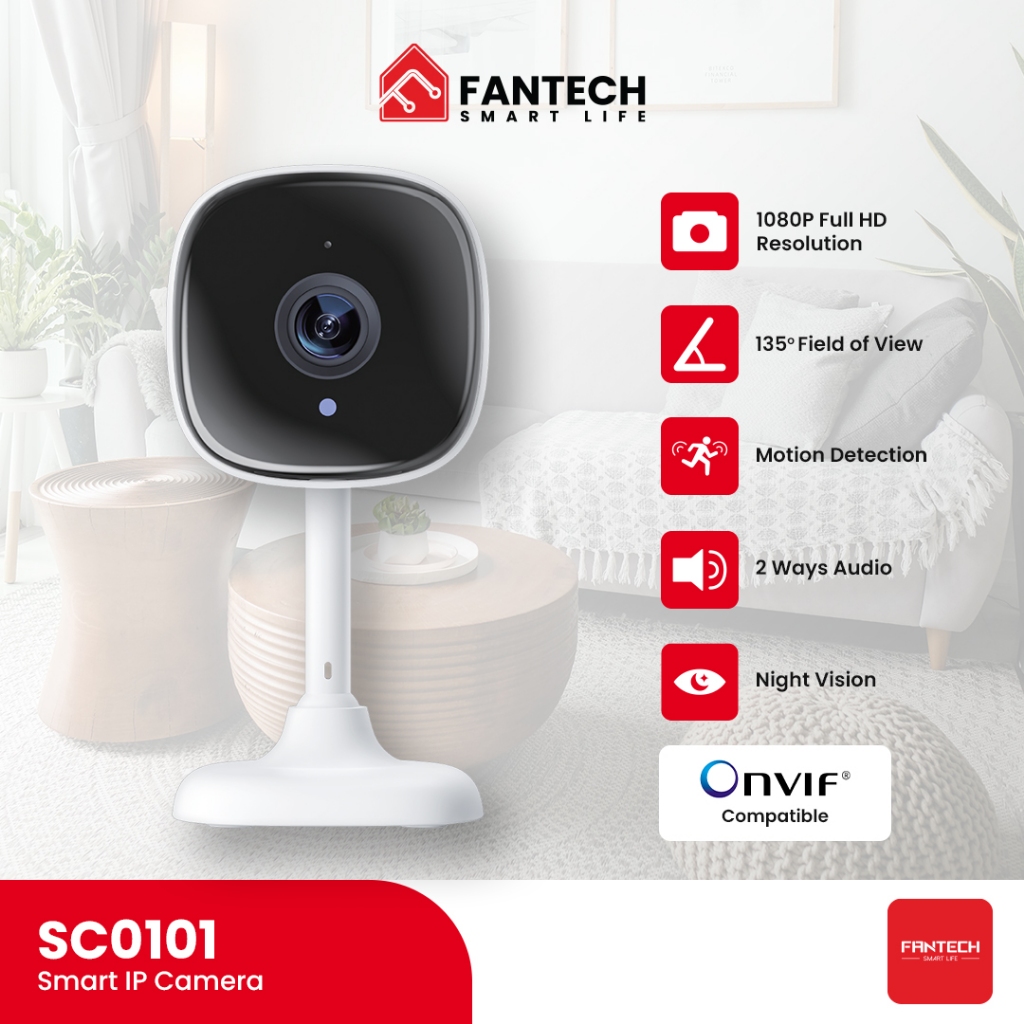 Fantech Smart IP Camera Indoor 1080HD CCTV Wifi IoT HomeAutomation ...
