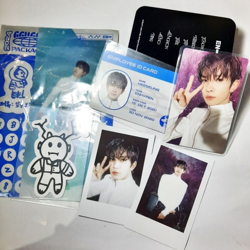 Pc Heeseung Enhypen Ggu Package 2024 Set (Heeseung Ggu 24sets) Photocard Official, Merch ...