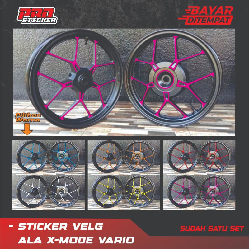 Vario 2020 style X-MODE Rim Sticker Vario X-MODE Virall Cutting Sticker ...