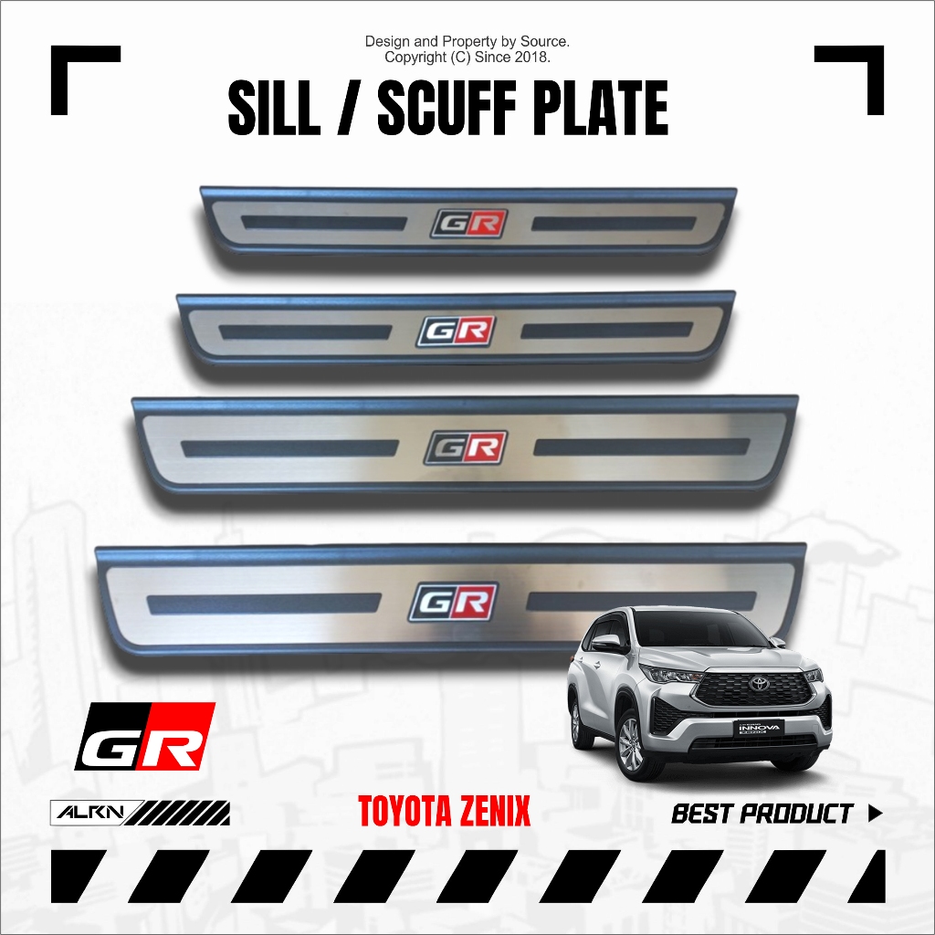 Sill / SCUFF PLATE DOOR SIDE GR SPORT TOYOTA INNOVA ZENIX ALL TYPE ...