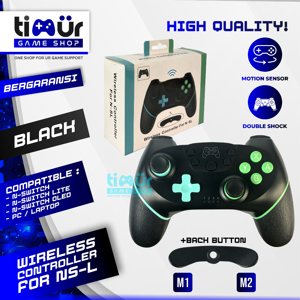 HITAM Stick Wireless Pro Controller Nintendo Switch Lite OLED PC N-SL Black | Shopee Philippines