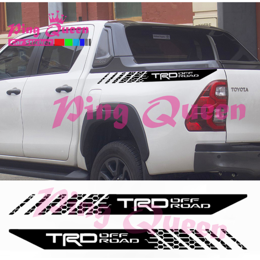 Trd STICKER OFF ROAD BAG SIDE CUTTING HILUX ROCCO CAR STICKER | Shopee ...