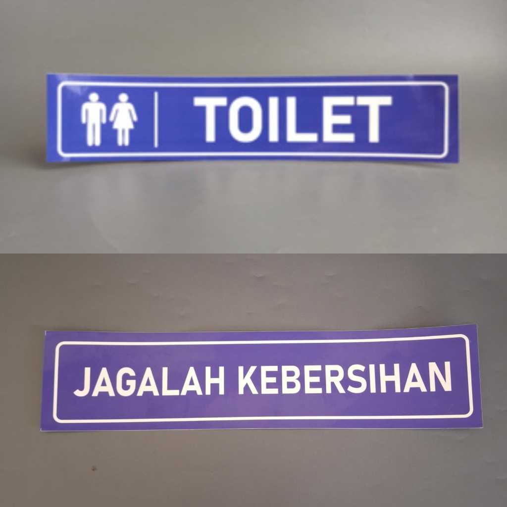 Toilet Stickers/ Keep It Clean Stickers/ Long Blue Vinyl Toilet ...