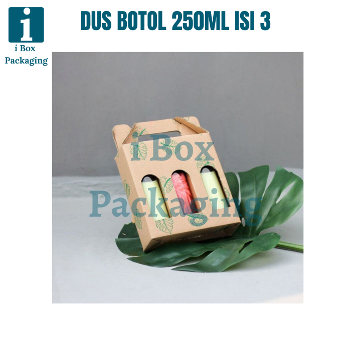 [ 10 pcs ] Carrying Bottle Cardboard Kale Bottle Box 250ml Contains 3 Boxes Carrying Packaging ...