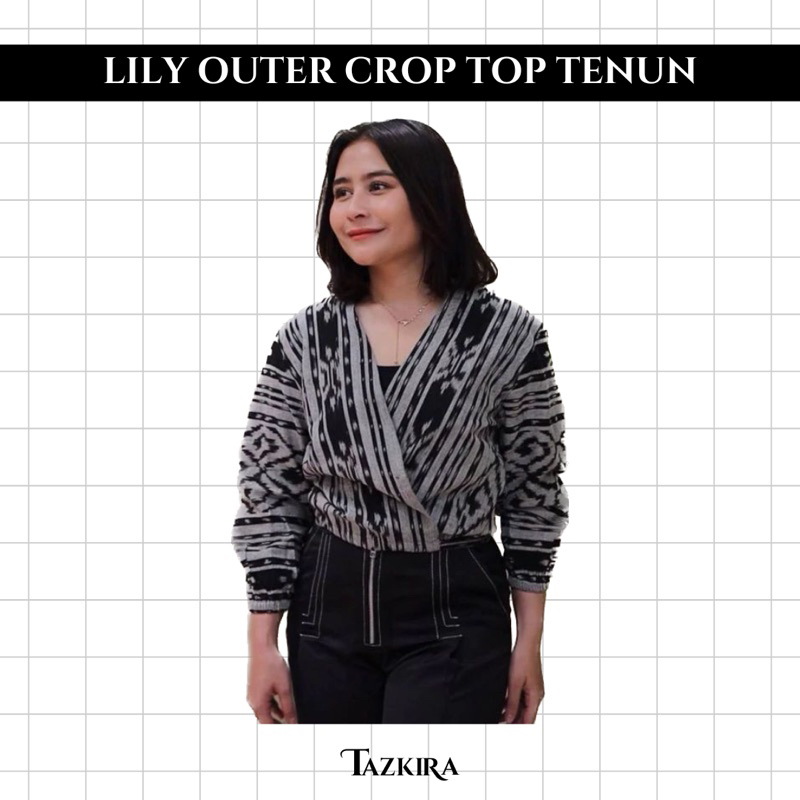 Tazkira - Lily Outer Crop Top Weaving - Woven Cardigan - Ethnic Crop ...