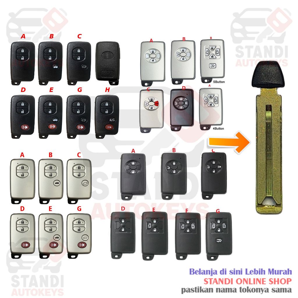 Child Emergency Lock Smartkey Lock Toyota Altis Camry Yaris Vios ...