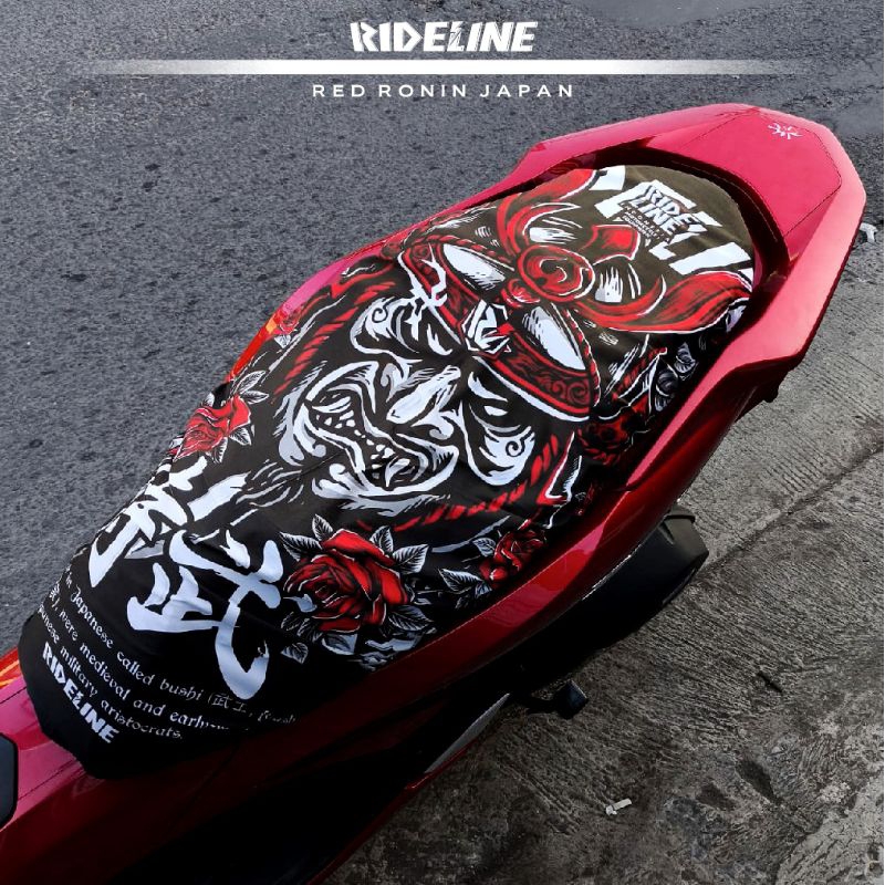 Rideline ronin red - full print anti-cat claw motorbike seat cover ...