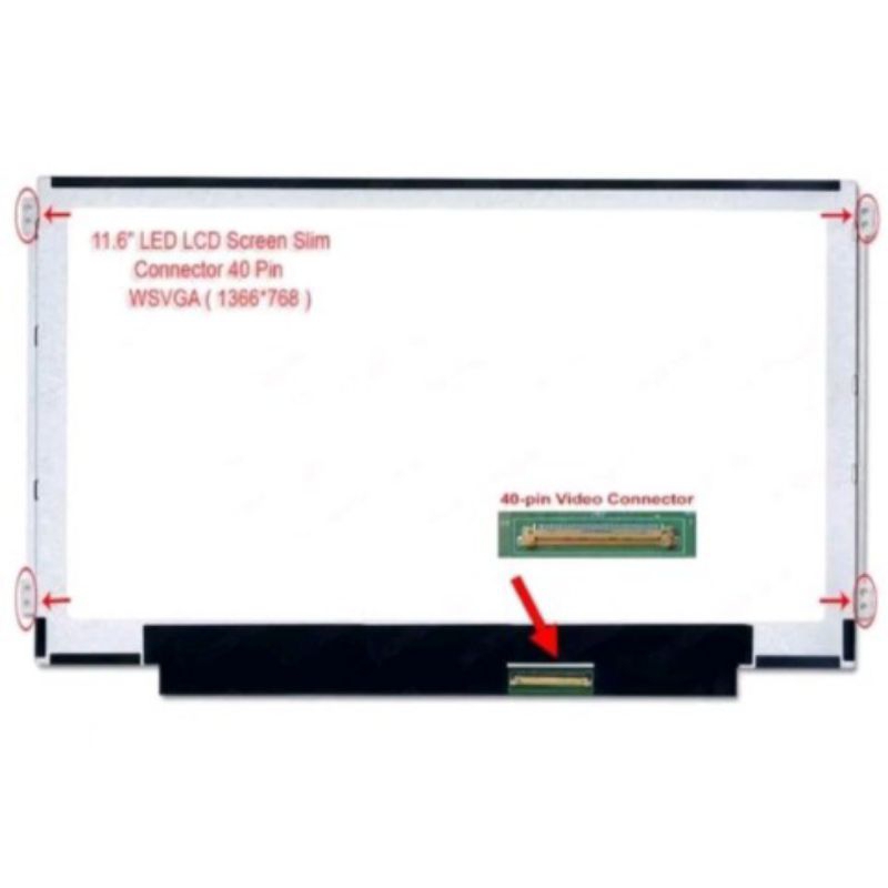 11.6 Slim LED LCD (40PIN) For Asus X200 X200C X200CA X200M X200MA ...