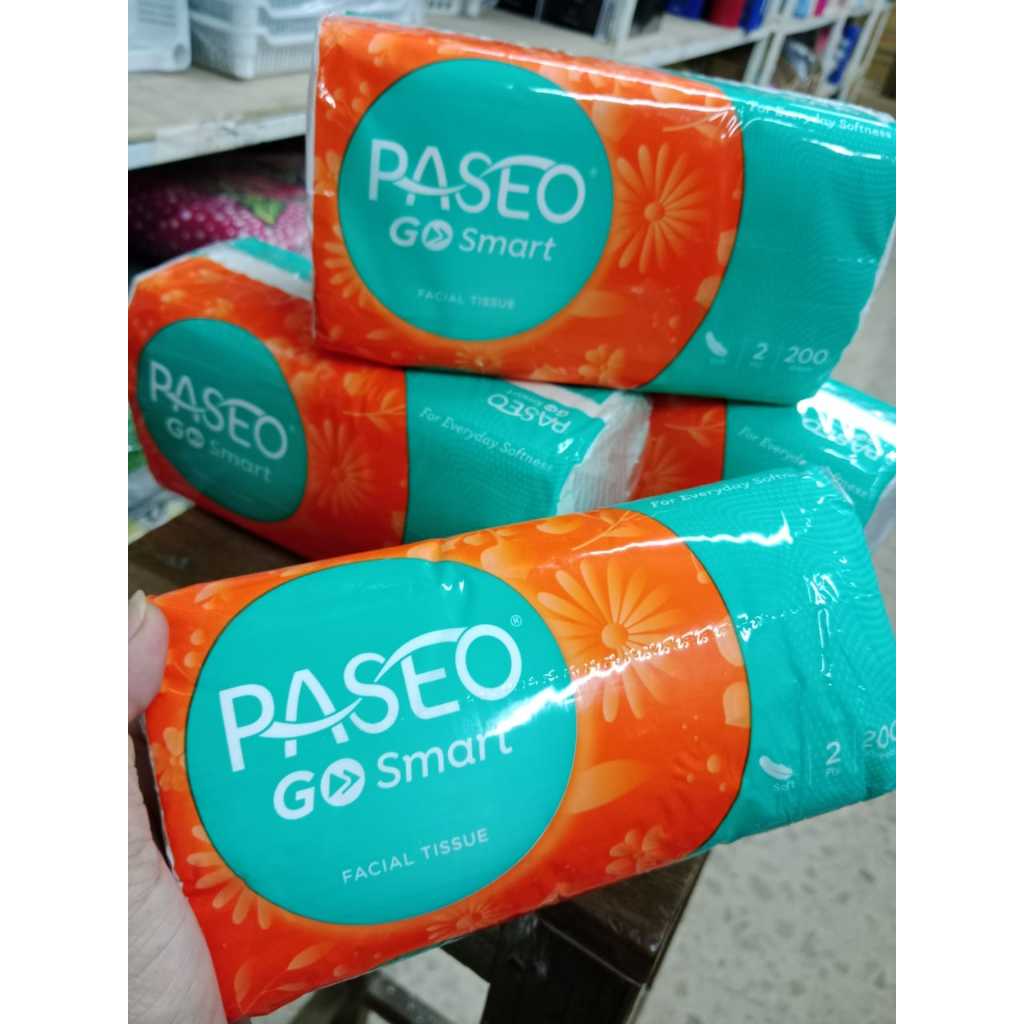 Tissue PASEO GO SMART 200 SHEET 2ply SOFT PACK FACIAL Tissue/ FACIAL ...