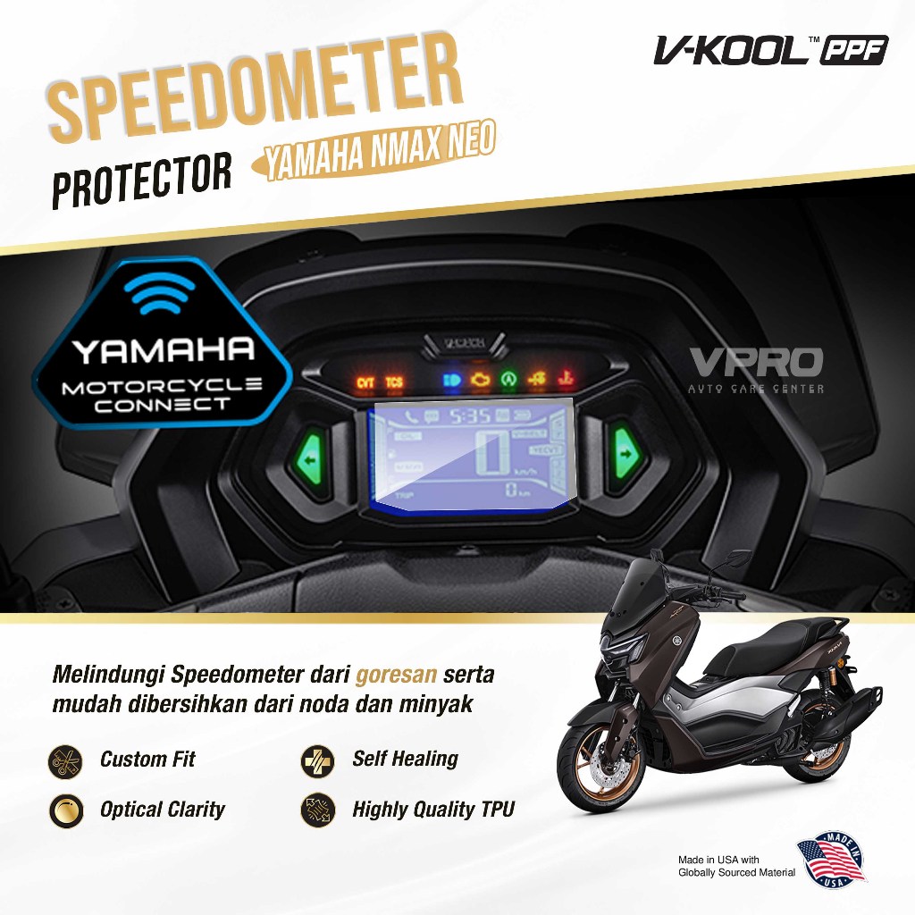 Vkool PPF Speedometer Motorcycle YAMAHA NMAX TURBO 2024 / NMAX NEO ...