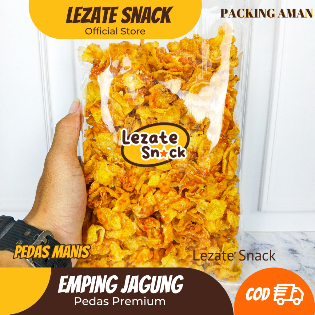 Sedap Snack - Emping Corn Premium 1KG Spicy Sweet Orange Leaves With ...