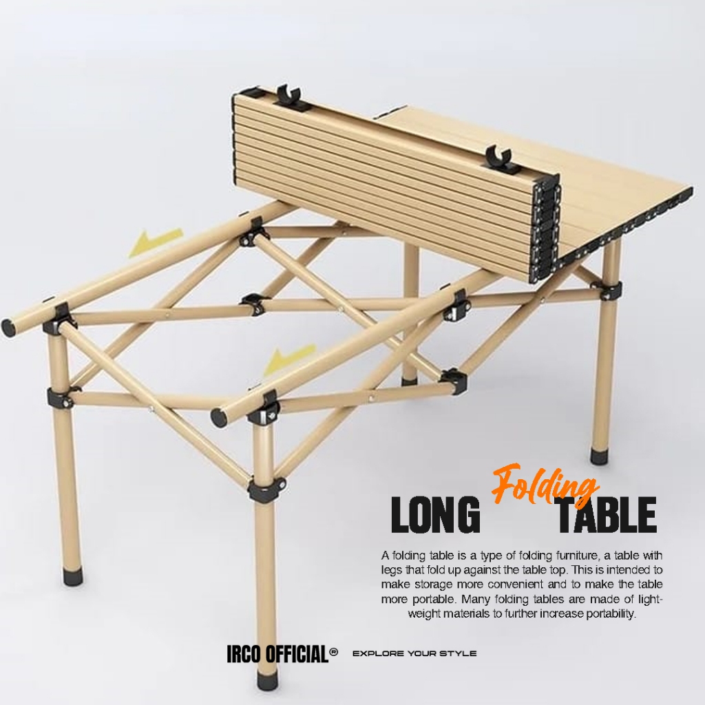 Irco Folding Table Portable Camping Outdoor Picnic Strong And Sturdy ...