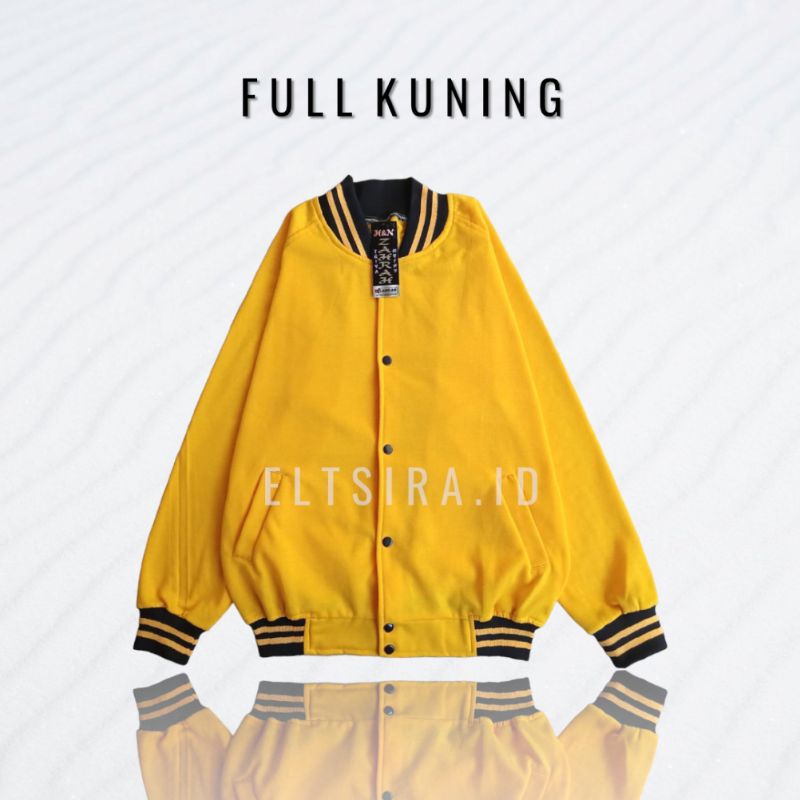 Latest Plain Varsity Baseball Jacket / Men's Women's Jacket || Yellow ...