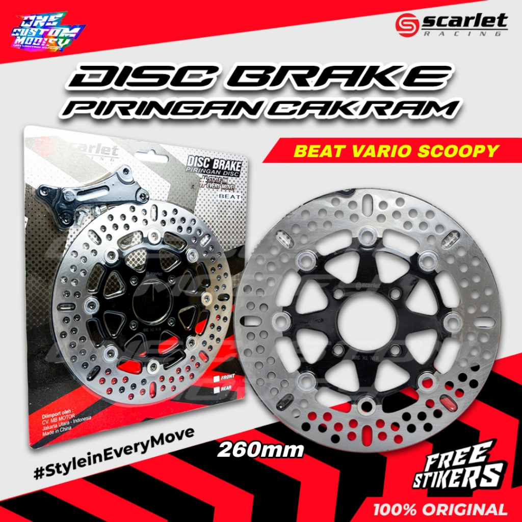Scarlet Racing Semi Floating Front Beat Disc Brake Plate Uk 260mm One ...