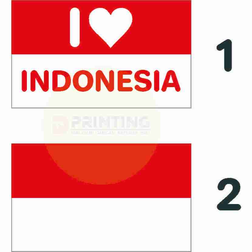 INDONESIAN FLAG STICKER CHEEK STICK SIZE 3X5 CM | Shopee Philippines