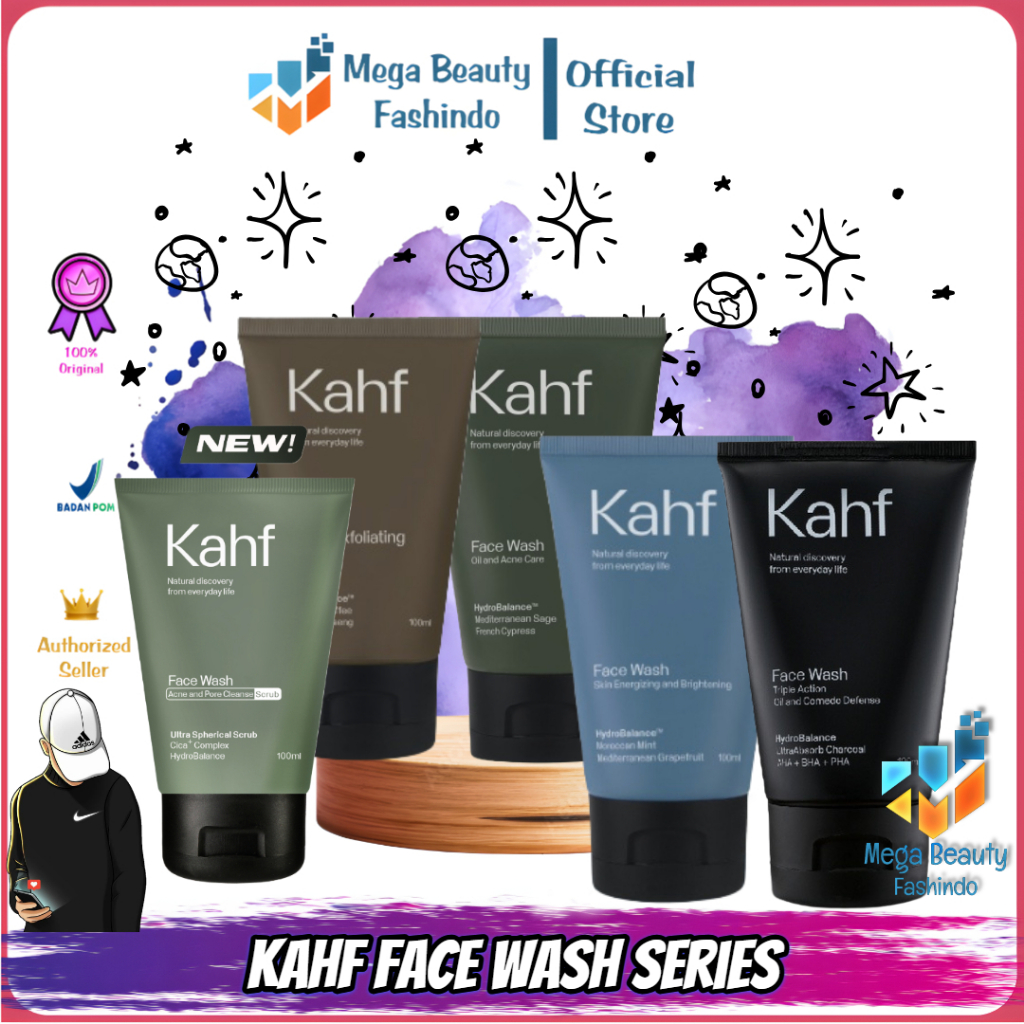 Kahf Face Wash Series | Gentle Exfoliating Face Scrub | Energizing and ...