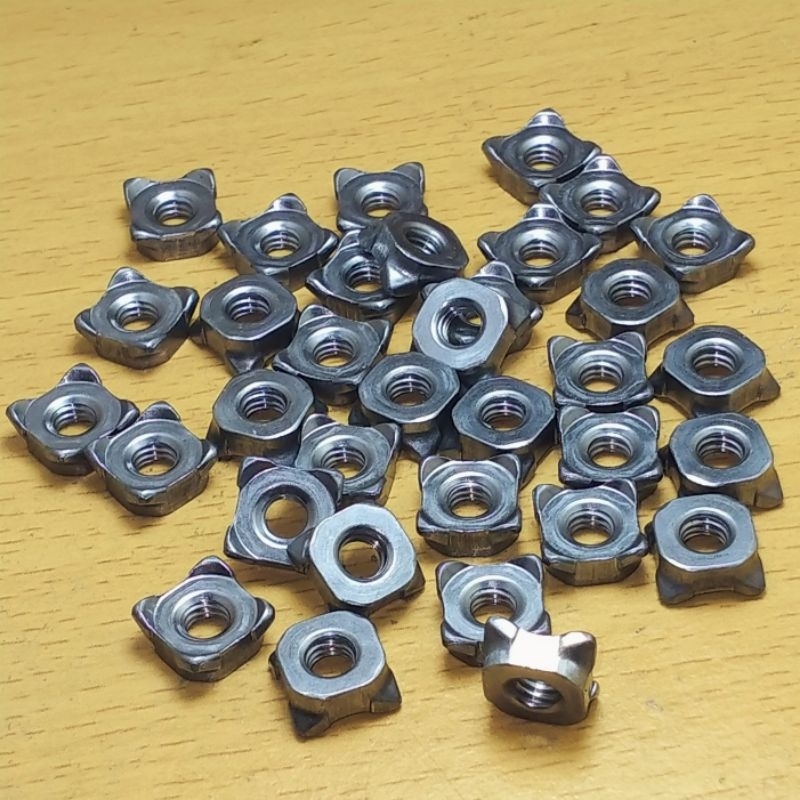 M4 welding nuts, 100 pcs 8.5x8.5x4mm wide/ welding nuts | Shopee ...