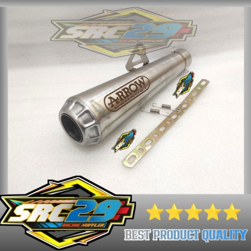 Exzos ARROW exhaust universal muffler all motorcycle stainless steel ...