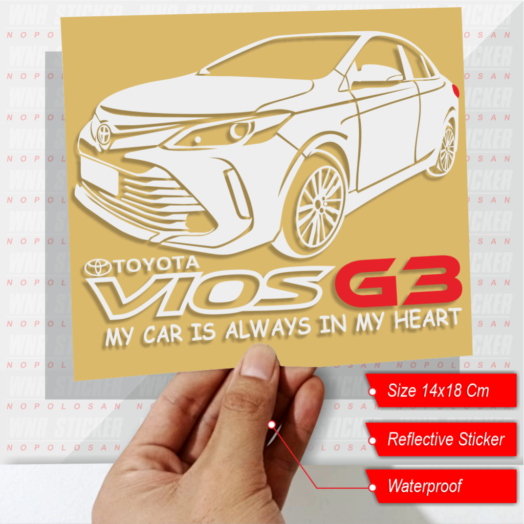 Vios Gen 3. Car Glass Variation Cutting Sticker | Shopee Philippines