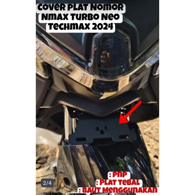 Nmax Turbo Techmax Neo S 2024. Number Plate Bracket | Shopee Philippines